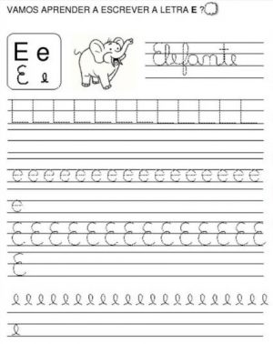Atividades com a Letra E