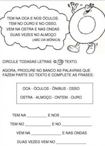 Atividades com a Letra O