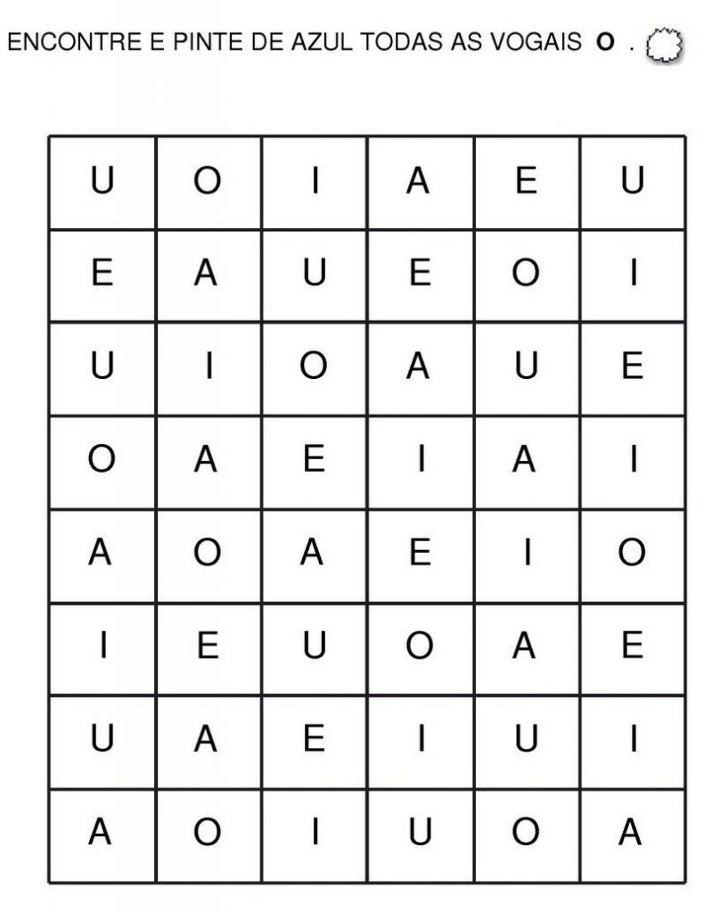 Atividades com a Letra O