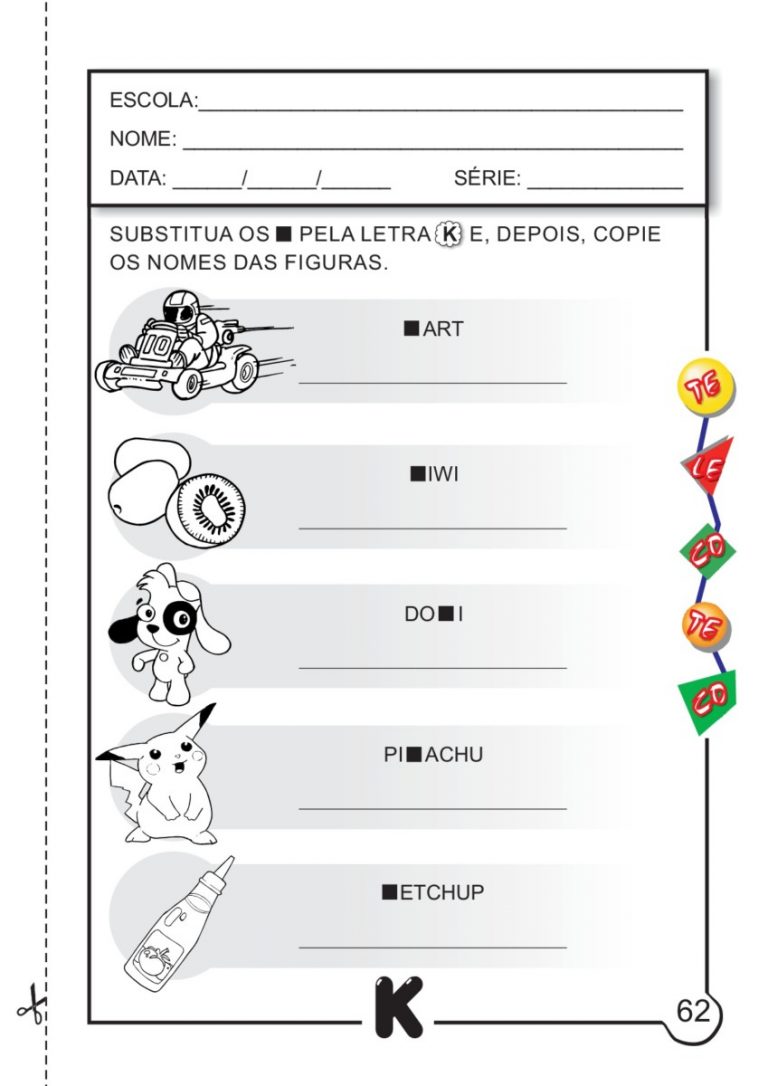 Atividades com a Letra K