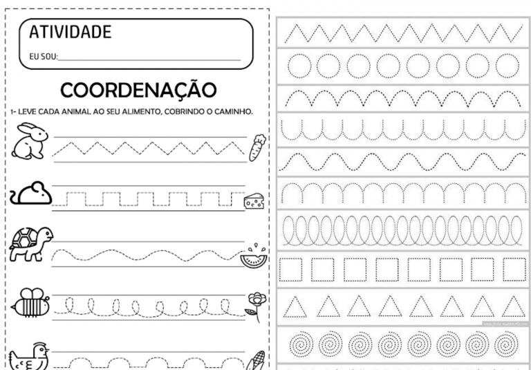 Atividades com o Alfabeto Pontilhado